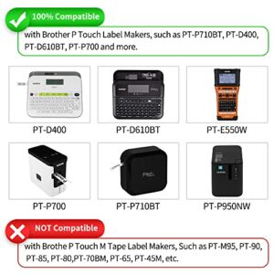 8-Pack, Buyalot Compatible 1 Inch Label Tape Replacement for Brother P Touch 24mm Tape Tze-251 TZ TZe 251 0.94 Laminated White for Brother Ptouch PTD600 PT-P710BT PTP750W Label Maker