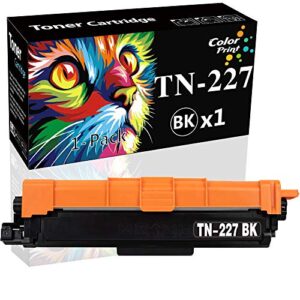 (1-pack, black) colorprint compatible tn227 toner cartridge replacement for brother tn-227 tn227bk tn223bk used for hl-l3210cw hl l3230cdw l3270cdw l3290cdw mfc-l3710cw mfc l3750cdw l3770cdw printer