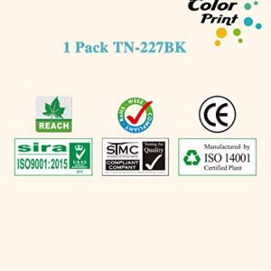 (1-Pack, Black) ColorPrint Compatible TN227 Toner Cartridge Replacement for Brother TN-227 TN227BK TN223BK Used for HL-L3210CW HL L3230CDW L3270CDW L3290CDW MFC-L3710CW MFC L3750CDW L3770CDW Printer