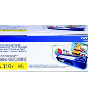 Brother TN-310BK TN-310C TN-310M TN-310Y DCP-9050 9055 9270 HL-4140 4570 MFC-9460 9560 9970 Toner Cartridge Set (Black Cyan Magenta Yellow, 4-Pack) in Retail Packaging