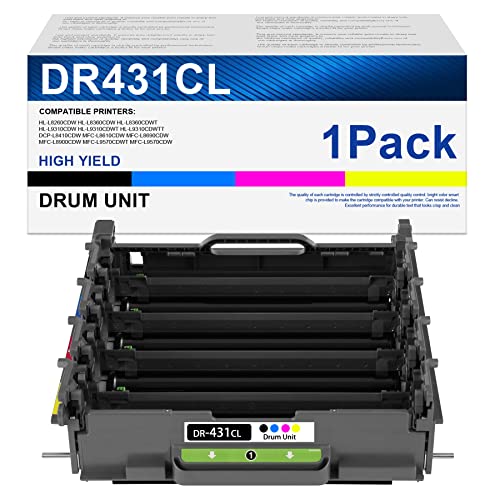 1 Pack Color High Yield DR-431CL Drum Unit : DR431CL (Toner Not Include) Replacement for Brother HL-L8260CDW HL-L9310CDW DCP-L8410CDW MFC-L9570CDW MFC-L8610CDW Printer