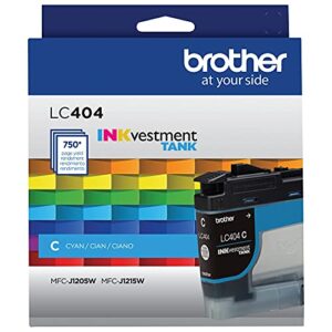 Brother Genuine LC404C Cyan INKvestment Tank Ink Cartridge