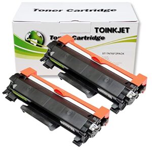 toinkjet 2-pack compatible replacement for brother tn760 tn-760 tn-730 tn730 toner cartridge to use with dcp-l2550dw mfc-l2710dw l2750dw hl-l2350dw l2370dw l2390dw hl-l2395dw printers