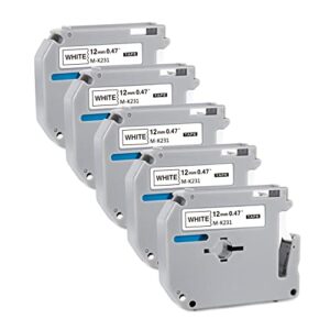 boyeezon for brother pt-65 label maker tape refills mk-231s