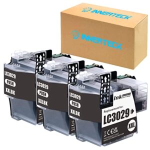 innerteck 3 black compatible with brother lc 3029 black lc3029bk xxl ink cartridges work for brother mfc-j5830dw mfc-j6535dw mfc-j6935dw mfc-j5830dw xl mfc-j6535dw xl mfc-j5930dw printer