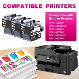 InnerTeck 3 Black Compatible with Brother LC 3029 Black LC3029BK XXL Ink Cartridges Work for Brother MFC-J5830DW MFC-J6535DW MFC-J6935DW MFC-J5830DW XL MFC-J6535DW XL MFC-J5930DW Printer