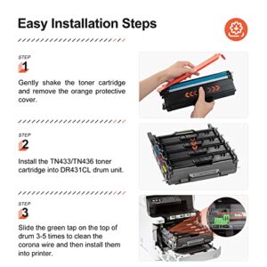 v4ink Remanufactured DR431CL Drum Replacement for Brother DR431 CL DR-431CL Imaging Drum for Brother MFC-L8900CDW MFC-L8610CDW HL-L8260CDW HL-L8360CDW HL-L9310CDW DCP-L8410CDW Printer (Not Toner)