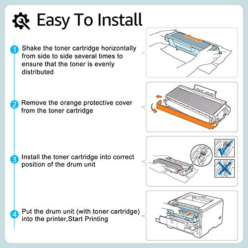 greencycle TN-460 Laserjet Toner Cartridge Replacement Compatible for Brother TN460 Intellifax 4100e 4750e HL-1240 MFC-1260 Printer Pack of 2