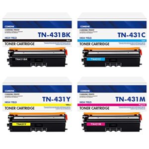 tn431 tn-431 tn433 toner cartridges: compatible replacement for brother tn-433 tn431k tn431c/m/y standard yield toner for mfc-l8900cdw hl-l8360cdw hl-l8260cdw mfc-l8610cdw hl-l8360cdwt printer