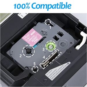 Hehua Compatible Label Tapes Replacement for Brother TZE-MQ531 MQE31 MQF31 MQP35 MQG35 12mm 0.47 Laminated Label Maker Tape Use for Brother P-Touch PT-H110 PT-D210 PT-D400 PT-D600 LabelMaker, 5 Pack