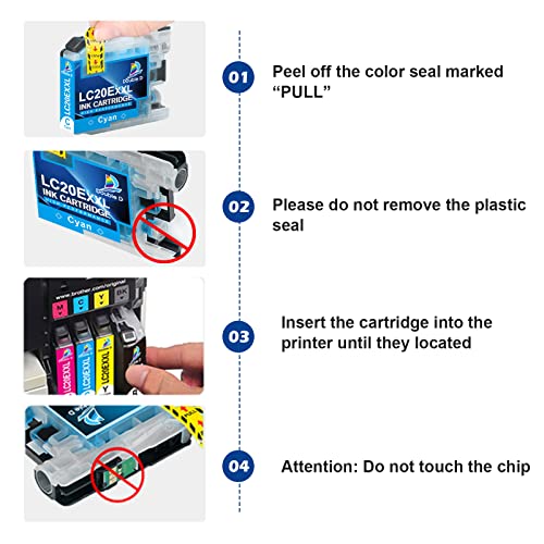 DOUBLE D Upgraded LC20E Compatible Replacement for Brother LC20E LC-20E XXL Ink Cartridges for Brother MFC-J985DW J775DW J5920DW J985DWXL Printer (6BK+4C+4M+4Y) 18 Pack-Updated Version