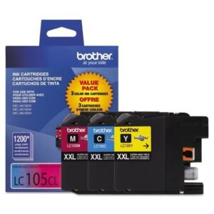 brother lc1053pks lc1053pks, lc-105, innobella super high-yld ink, 1200 pg-yld, cmy, 3/pk