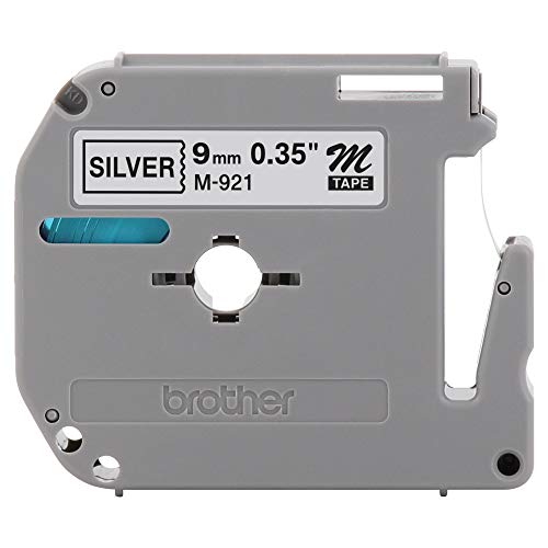 Brother M-921 Black Print on Silver 3/8-Inch M Tape