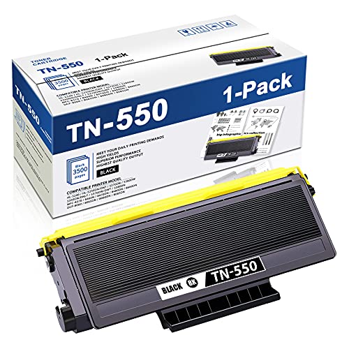 MaxColor TN550 1 Pack Black,Compatible TN550 Toner Cartridge Replacement for Brother HL5240 5250DNDNT 5270DN MFC8370 8460N 8470DN DCP8060 8080DN 8085DN Printer Toner Cartridge