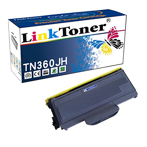 LinkToner TN360 Compatible Double High Yield for Brother Toner Cartridge for TN-360 BK Laser Printer DCP-7030, HL-2170W