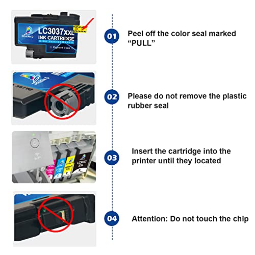 DOUBLE D Compatible Ink Cartridge Pigment Replacement for Brother LC3037 XXL LC3037XXL LC3037BK for MFC-J5845DW MFC-J5845DW MFC-J5945DW MFC-J6545DW MFC-J6945DW MFC-J6545DW XL (2-Pack Black)