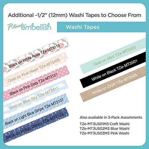 Brother P-Touch Embellish White Print on Berry Pink Tape TZE-MQP35M - ~1/2" Wide x 13.1’ Long (24mm x 4m), TZeMQP35M