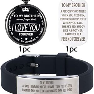 Brother Gifts, Brother Gifts from Sister, Christmas Gifts, Best Brother Gifts, Birthday Gifts for Brother, Brother Birthday Gift Ideas, Brother Necklace, Brother Bracelet, Brother Pocket Watch