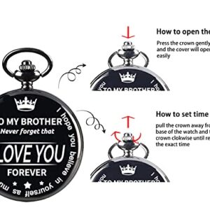 Brother Gifts, Brother Gifts from Sister, Christmas Gifts, Best Brother Gifts, Birthday Gifts for Brother, Brother Birthday Gift Ideas, Brother Necklace, Brother Bracelet, Brother Pocket Watch