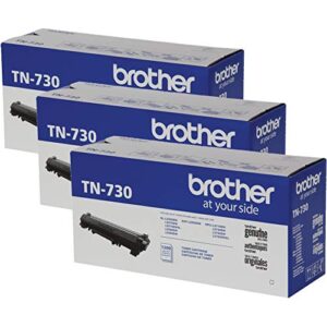 brother tn-730 tn730 genuine black toner dcp-l2550dw, hl-l2350dw hl-l2370dw, hl-l2370dw xl, hl-l2390dw hl-l2395dw mfc-l2710dw mfc-l2750dw mfc-l2750dw dcp-l2510-1,200 pages / 3-toner cartridges