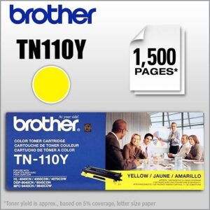 Brother TN-110Y DCP-9040 9042 9045 HL-4040 4050 4070 MFC-9440 9450 9840 Toner -Cartridge (Yellow) in Retail Packaging