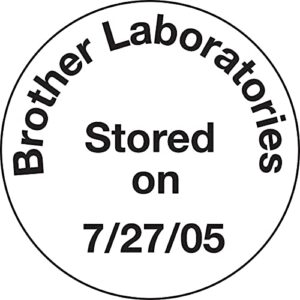 Brother Dk1218 Die-Cut Round Paper Labels, 1-Inch Dia, White, 1000/Roll