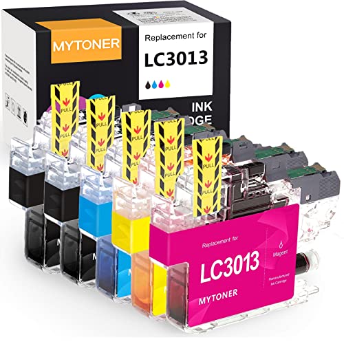 MYTONER LC3013 Compatible Ink Cartridge Replacement for Brother LC3011/LC3013 LC-3013 Ink for Brother MFC-J491DW, MFC-J497DW, MFC-J690DW, MFC-J895DW Printer Ink (Black, Cyan, Magenta,Yellow, 5-Pack)