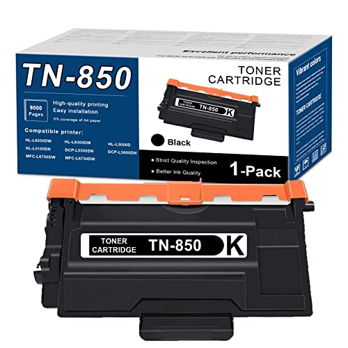 Shribbery High Yield Compatible TN850 Toner Cartridge Replacement for Brother DCP-L5500DN DCP-L5600DN MFC-L5700DW HL-L5000D MFC-L5800DW MFC-L5850DW HL-L5100DN Printer (Black,1-Pack)