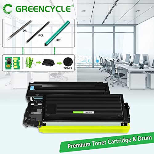 greencycle 4 Pack Toner Cartridge and Drum Unit Combo Set 3 PK TN570 + 1 PK DR510 Compatible for Brother DCP-8040 DCP-8045DN MFC-8840 MFC-8640D HL-5140 HL-5170N HL-5170DNLT Printer