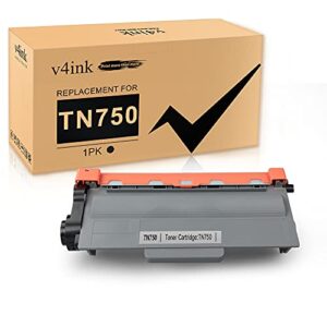 v4ink compatible toner cartridge replacement for brother tn-750 tn750 tn-720 high yield toner black for brother hl-5470dw hl-6180dw hl-5450dn dcp-8110dn mfc-8710dw mfc-8950dw printer, 1 pack