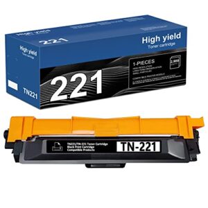 alumuink tn221 tn221bk tn-221 toner cartridge | tn221 compatible replacement for brother hl-3140cw 3150cdn mfc-9130cw 9140cdn 9330cdw 9340cdw dcp-9015cdw 9020cdn printer | tn221 1 pack black