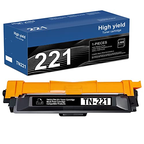 ALUMUINK TN221 TN221BK TN-221 Toner Cartridge | TN221 Compatible Replacement for Brother HL-3140CW 3150CDN MFC-9130CW 9140CDN 9330CDW 9340CDW DCP-9015CDW 9020CDN Printer | TN221 1 Pack Black