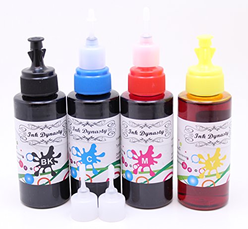 Ink Dynasty 400ML Anti-UV Water Resistant Ink Refill Kit for Refillable cartridge Brother MFC-J6710DW MFC-J6910DW MFC-J825DW LC71 CIS CISS - Black, Cyan, Magenta, Yellow