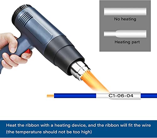 Cruxer 10 Pack Label Tape Compatible for Brother HSe-221 HSe221 HS-221 HS221 Heat Shrink Tube, Black on White for PT-E300 PT-E500 PT-P710BT P700 PT-P750WVP P900 Label Printer (0.34'' 8.8mm)