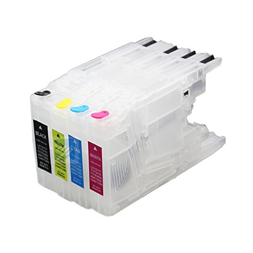 UPink Empty refillable Ink Cartridge Replacement for Brother LC75 LC71 LC79 MFC-J280W J425W J430W J432W J435W J625DW J6510DW MFC-J6710DW MFC-J6910DW