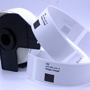 IDIK-11201 Replacement Labels Compatible with Brother DK-1201 Standard Address Label 29mm x 90mm x 400pcs/roll Packed in Individual Printed Retail Box with Permanent Cartridge