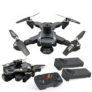 the bigly brothers e58 mark v extremis 1080p drone with camera, brushless motors, 360 degrees of obstacle avoidance, 2 batteries included, below 249 grams, no assembly required, ready to fly ! – black