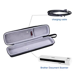 XANAD Hard Case for Brother DS-640 / DS-940DW/DS-740D / DS-720D/Doxie Go SE Duplex Compact Mobile Document Scanner(Light Gray)