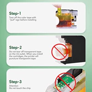 Compatible LC103XL Ink Cartridge Replacement for Brother LC103 LC103XL LC101 LC101XL, Compatible for Brother MFC J870DW J450DW J470DW J650DW J4410DW J4510DW J4710DW J6720DW Printer (24 Packs)