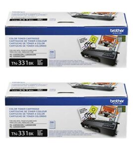 brother genuine tn-331bk (tn331bk) black laser toner cartridge 2-pack