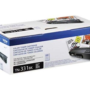 Brother Genuine TN-331BK (TN331BK) Black Laser Toner Cartridge 2-Pack