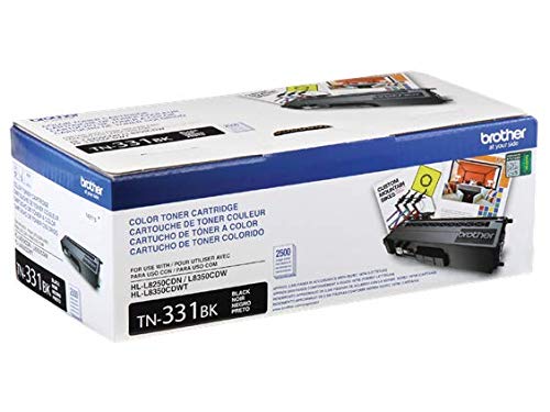 Brother Genuine TN-331BK (TN331BK) Black Laser Toner Cartridge 2-Pack