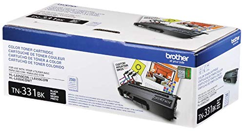 Brother Genuine TN-331BK (TN331BK) Black Laser Toner Cartridge 2-Pack