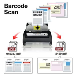 Plustek PS186 Desktop Document Scanner, with 50-pages Auto Document Feeder (ADF). For Windows 7 / 8 / 10 / 11 (Intel/AMD only)