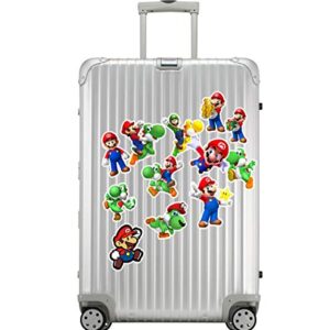 jjlin Super Mario Bros Stickers for Water Bottles 50 Pack Cute,Waterproof,Aesthetic,Trendy Stickers for Teens,Girls Perfect for Waterbottle,Laptop,Phone,Travel Extra Durable Vinyl (Mario )