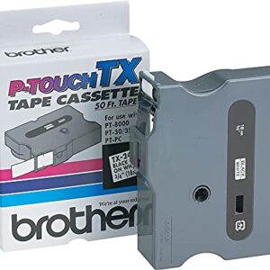 Brother Tx2411 Tx Labeling Tape for Pt-8000, Pt-Pc, Pt-30/35, 3/4-Inch W, Black On White