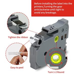 10 x Label Tape Compatible with Brother P-Touch Label Maker Tape TZe-231 12mm 0.47 Labeller Tape for Brother Label Printer P-Touch Cube PT-D210 H110 D600 P1230PC P700BT H111 D400 E500 P300BT E110