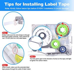 Labelife Replacement for Brother P Touch Label Tape TZe-231 JM-231 TZe TZ Tape 12mm 0.47 Laminated White TZe231 Label Maker Tape for D210S P3100D Label Maker and Brother Ptouch PT-D210 PT-H110, 5-Pack