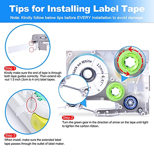 Labelife Replacement for Brother P Touch Label Tape TZe-231 JM-231 TZe TZ Tape 12mm 0.47 Laminated White TZe231 Label Maker Tape for D210S P3100D Label Maker and Brother Ptouch PT-D210 PT-H110, 5-Pack