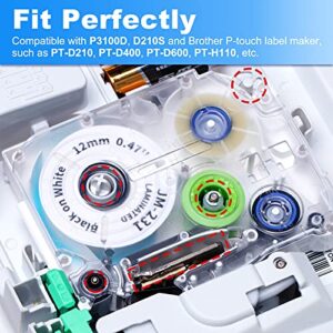 Labelife Replacement for Brother P Touch Label Tape TZe-231 JM-231 TZe TZ Tape 12mm 0.47 Laminated White TZe231 Label Maker Tape for D210S P3100D Label Maker and Brother Ptouch PT-D210 PT-H110, 5-Pack